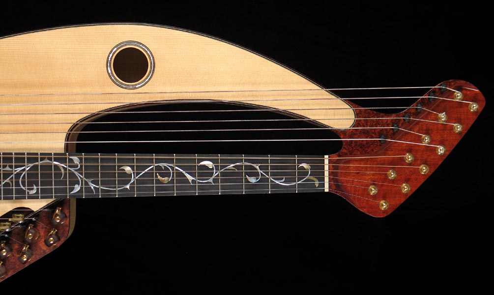 Milburn 20-string Concert Harp Guitar at Harp Guitar Music