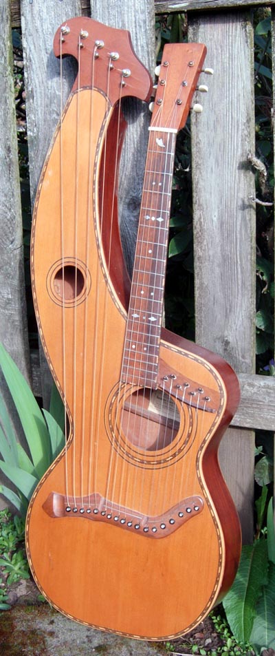 Knutsen Symphony Harp Guitar with 18 strings at Harp Guitar Music